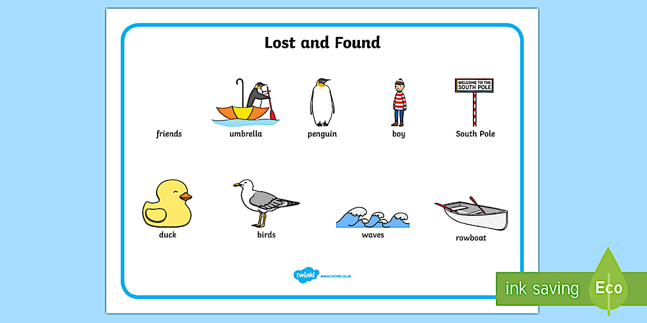Cursive Word Mat to Support Teaching on Lost and Found