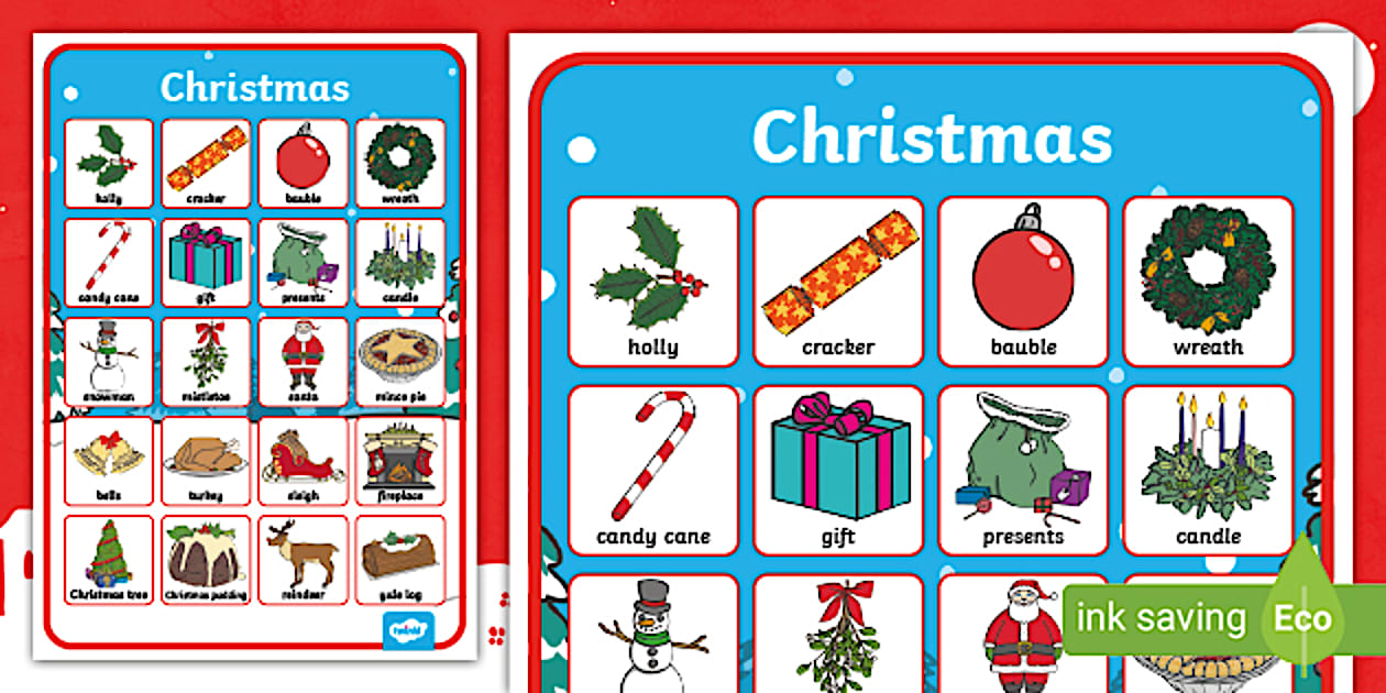 Christmas Poster | Themed Vocabulary | Ages 3 to 7 | Twinkl