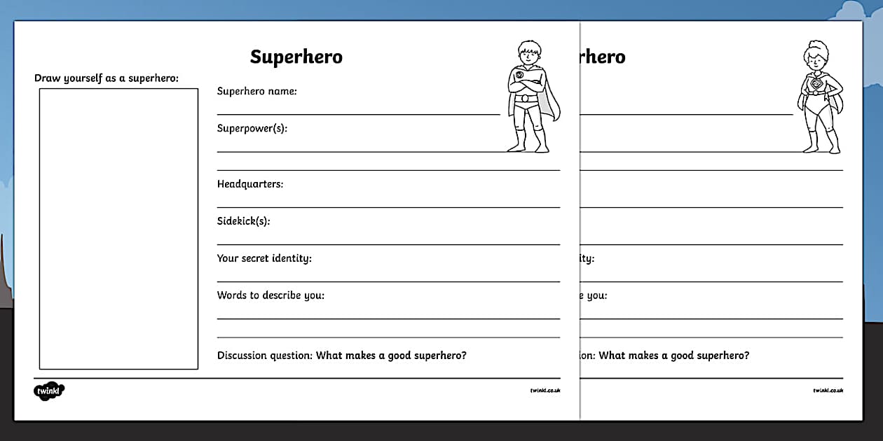 Superhero Worksheet / Worksheet, worksheet (Teacher-Made)