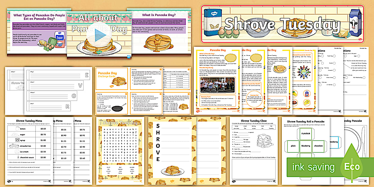 Pancake Day/ Shrove Tuesday Lesson Pack | Year 3-4 - Twinkl
