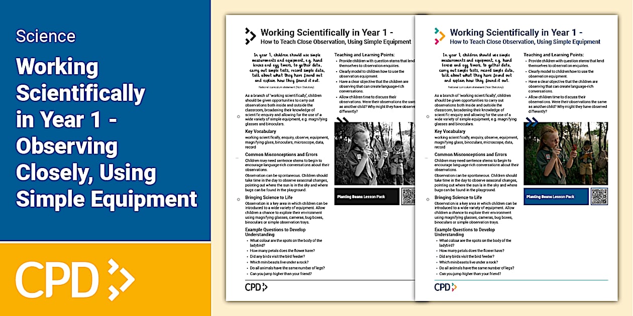 Working Scientifically in Year 1 (teacher made) - Twinkl