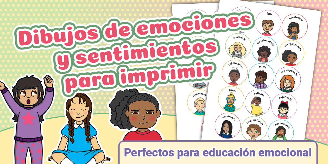 Dibujos de emociones y sentimientos para imprimir