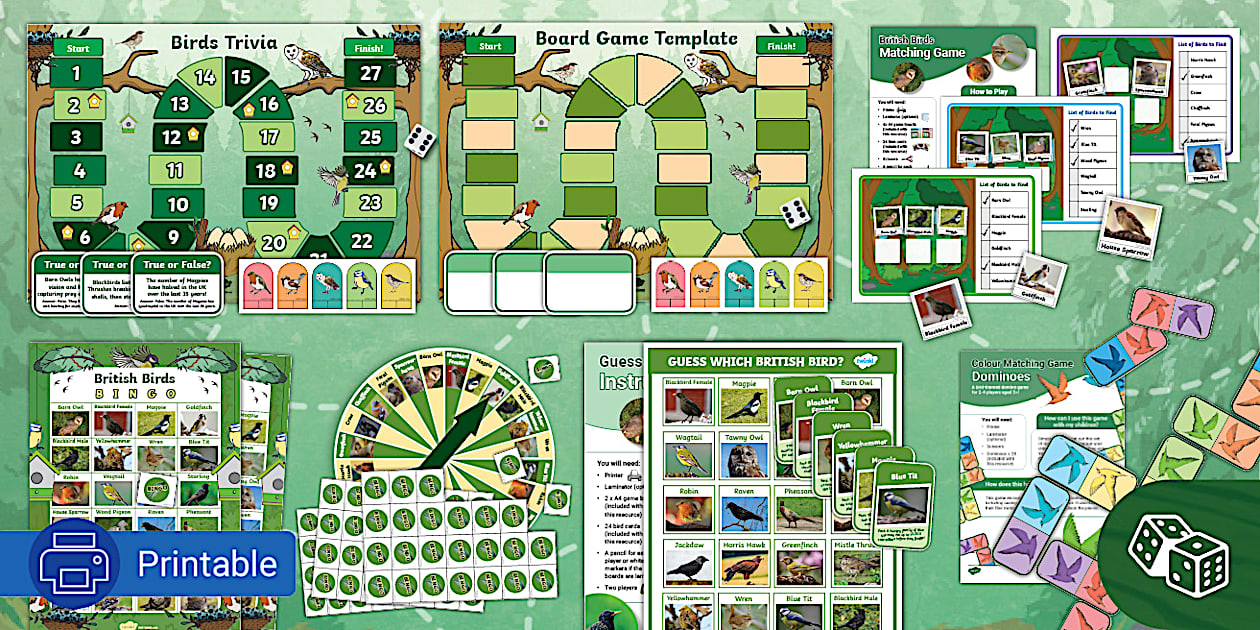 Spring Birds File Folder Game Pack - Spring Activities