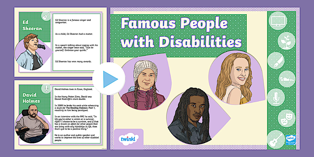 Famous People with Disabilities (teacher made) - Twinkl