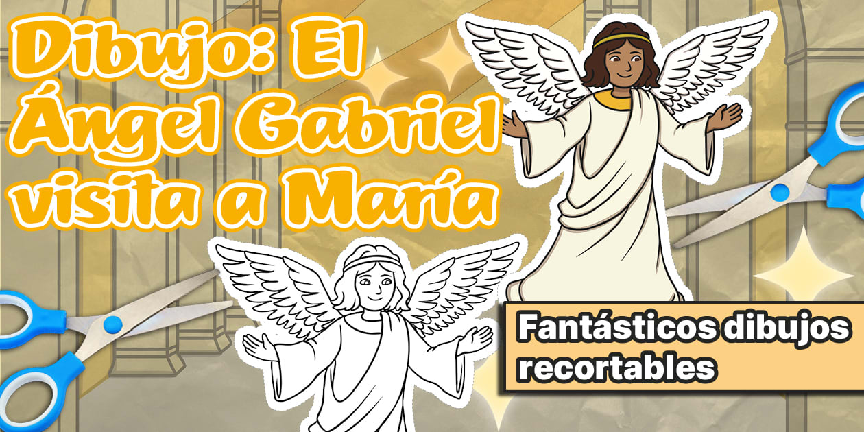 Dibujo: El Ángel Gabriel visita a María
