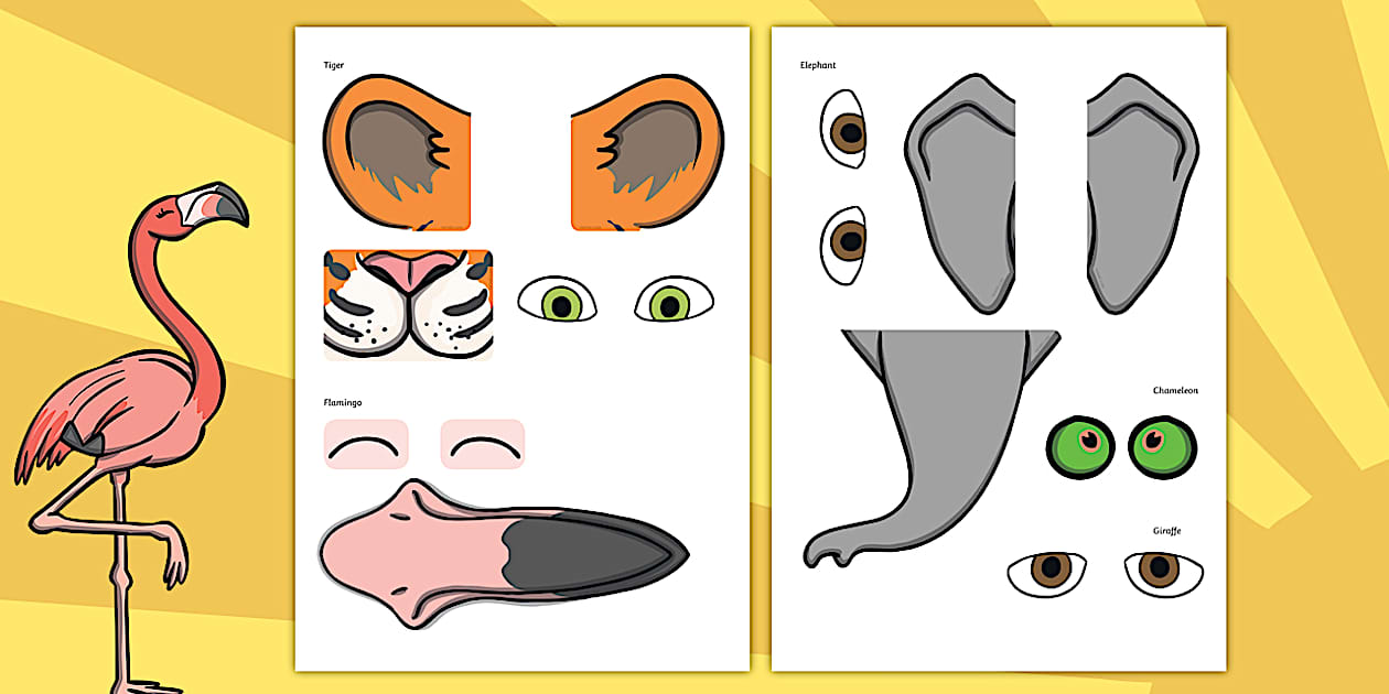 The Zoo Vet Animal Features Cut-Outs (creat de profesori)