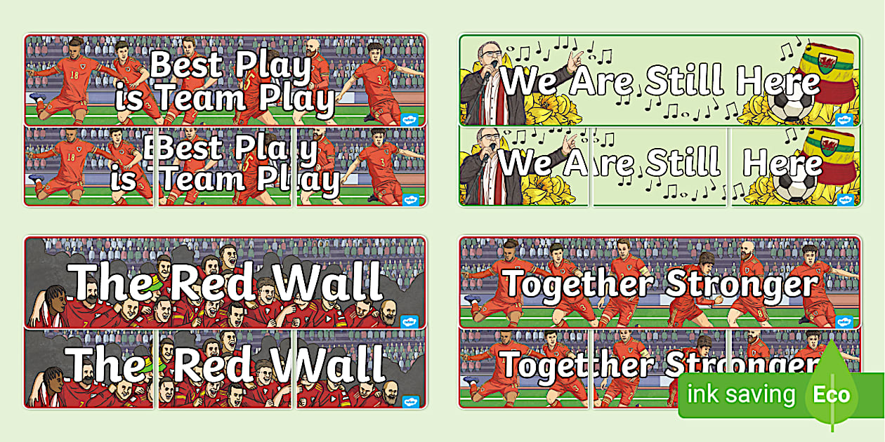 Wales World Cup Display Banners (teacher made) - Twinkl
