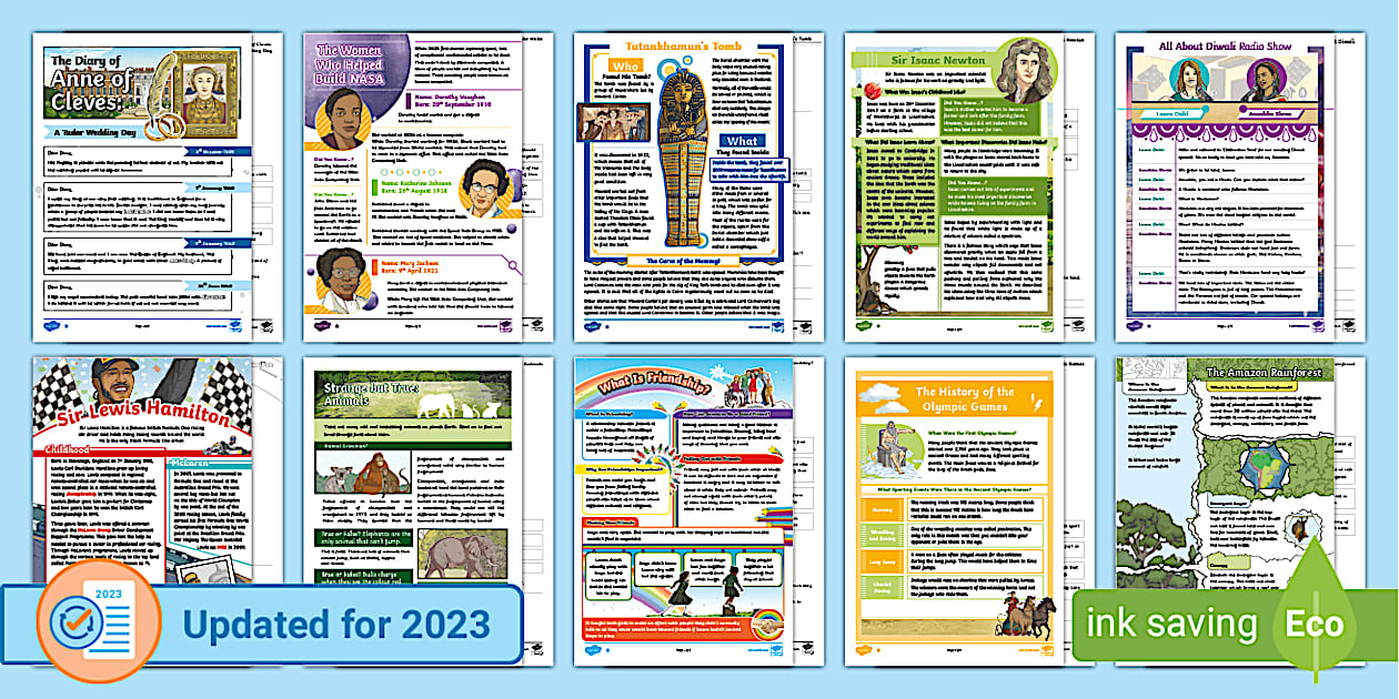 Reading Comprehension Resource Pack, Years 3-6, Australia