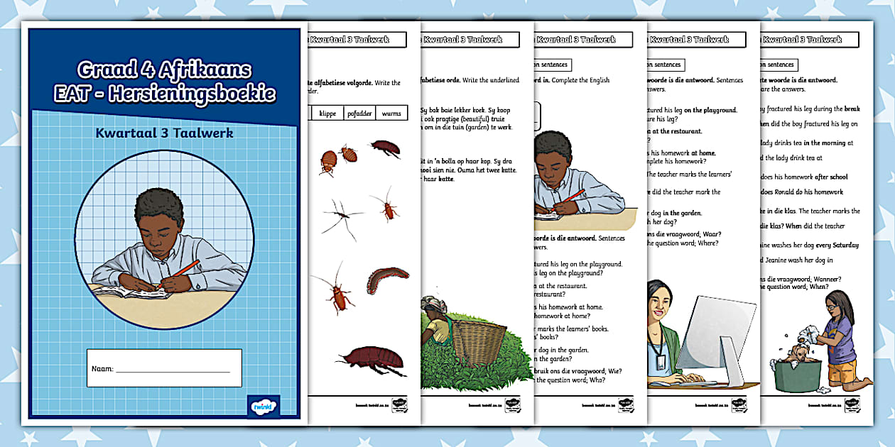 Graad 4 Afrikaans EAT- Hersienings-Boekie Kwartaal 3 Taalwerk