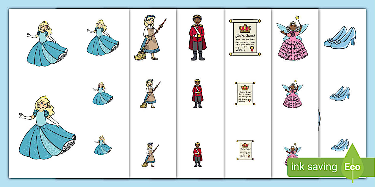 Cinderella Size Ordering (teacher made) - Twinkl
