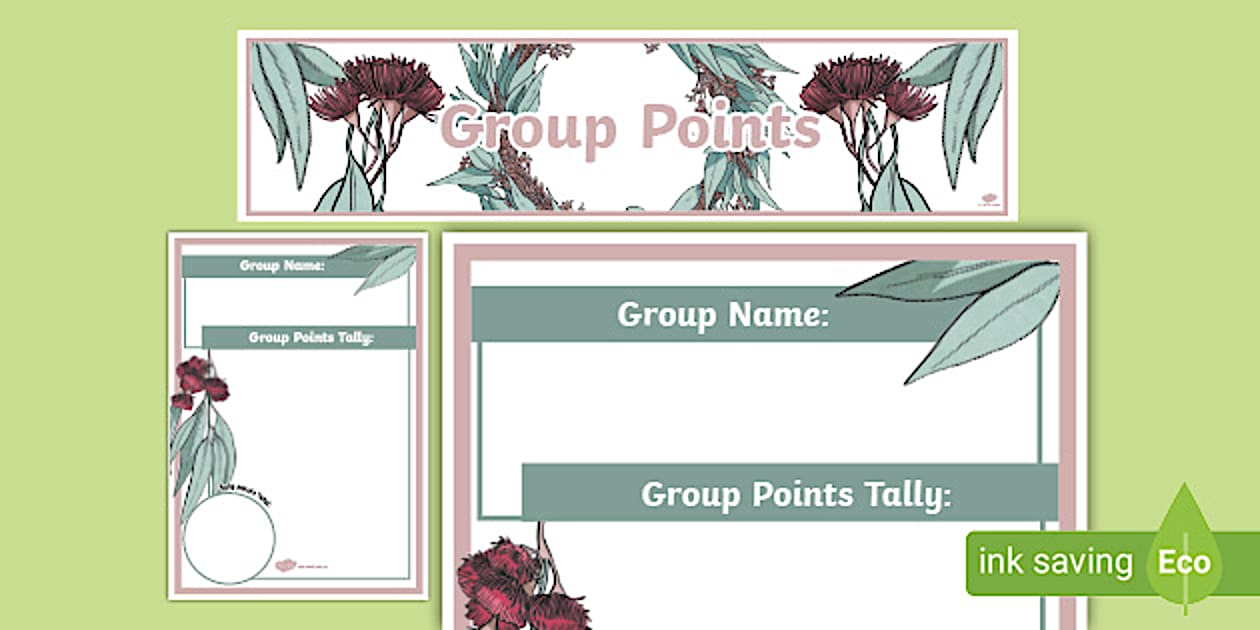 Eucalyptus Group Points (teacher made) - Twinkl
