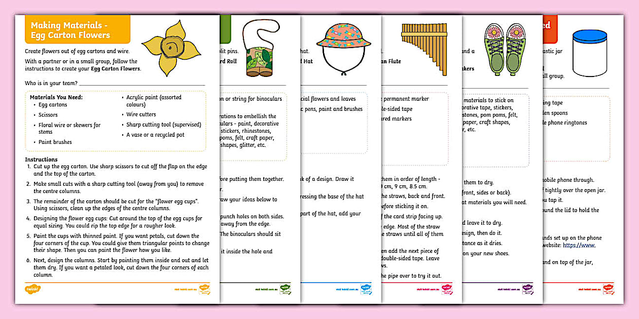 Making Materials Craft Instructions - Twinkl