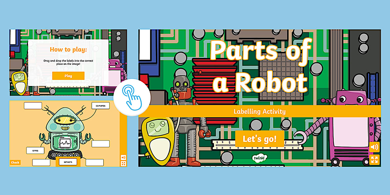 Parts of a Robot Interactive Labelling Activity - Twinkl
