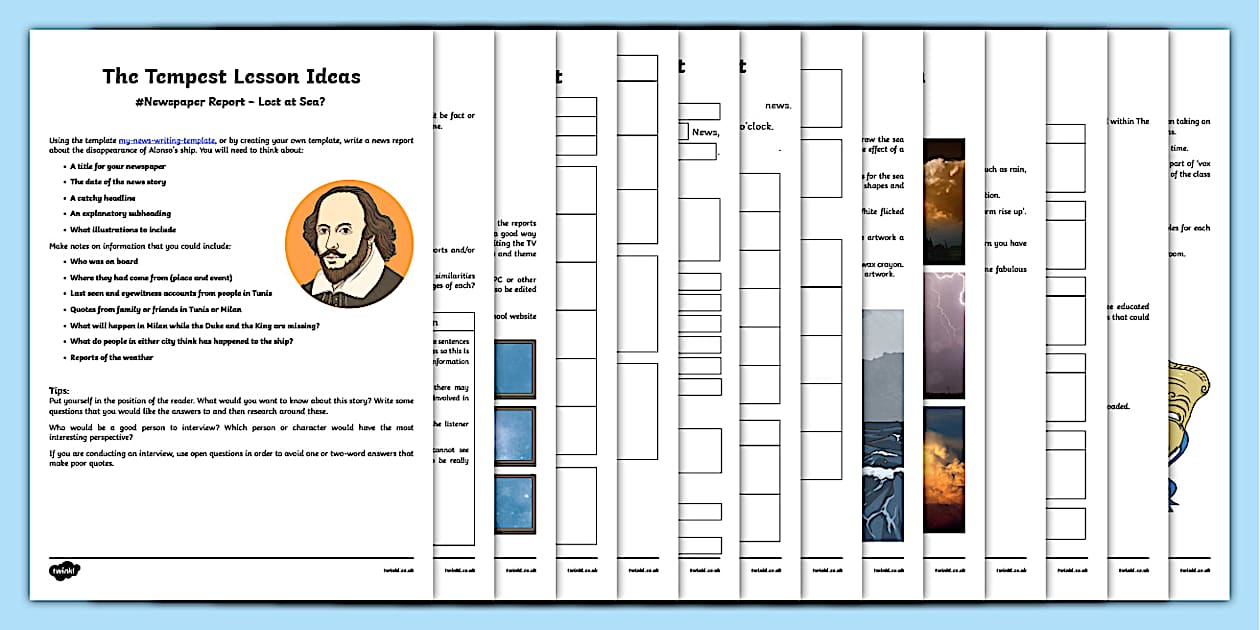 Shakespeare's The Tempest Lesson Plan Ideas and Resources