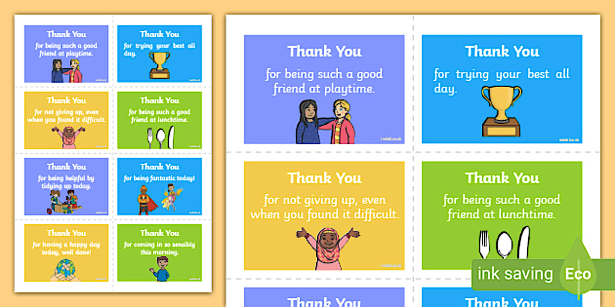 School Thank You Notes for Children (teacher made) - Twinkl