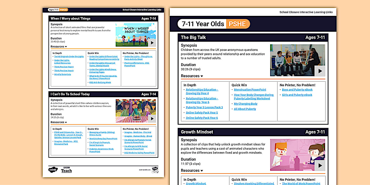 FREE! - BBC Teach | Live Lesson and Resources - PSHCE - The Big Talk - Ages