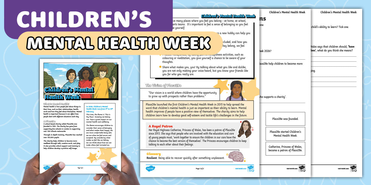 LKS2 Children's Mental Health Week Differentiated Reading Comprehension