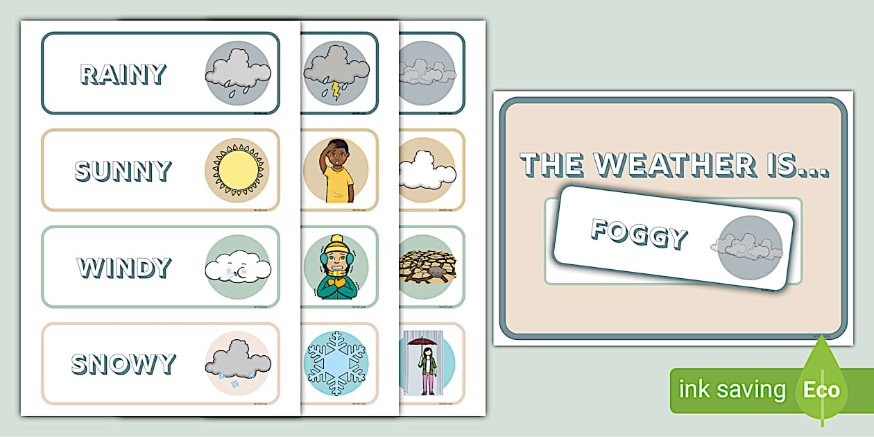 3D Effect Themed Weather Display Set (teacher made) - Twinkl