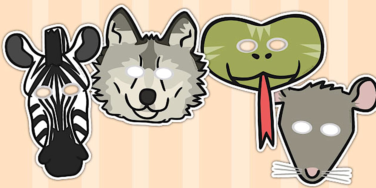 Animal Role Play Masks (teacher made) - Twinkl