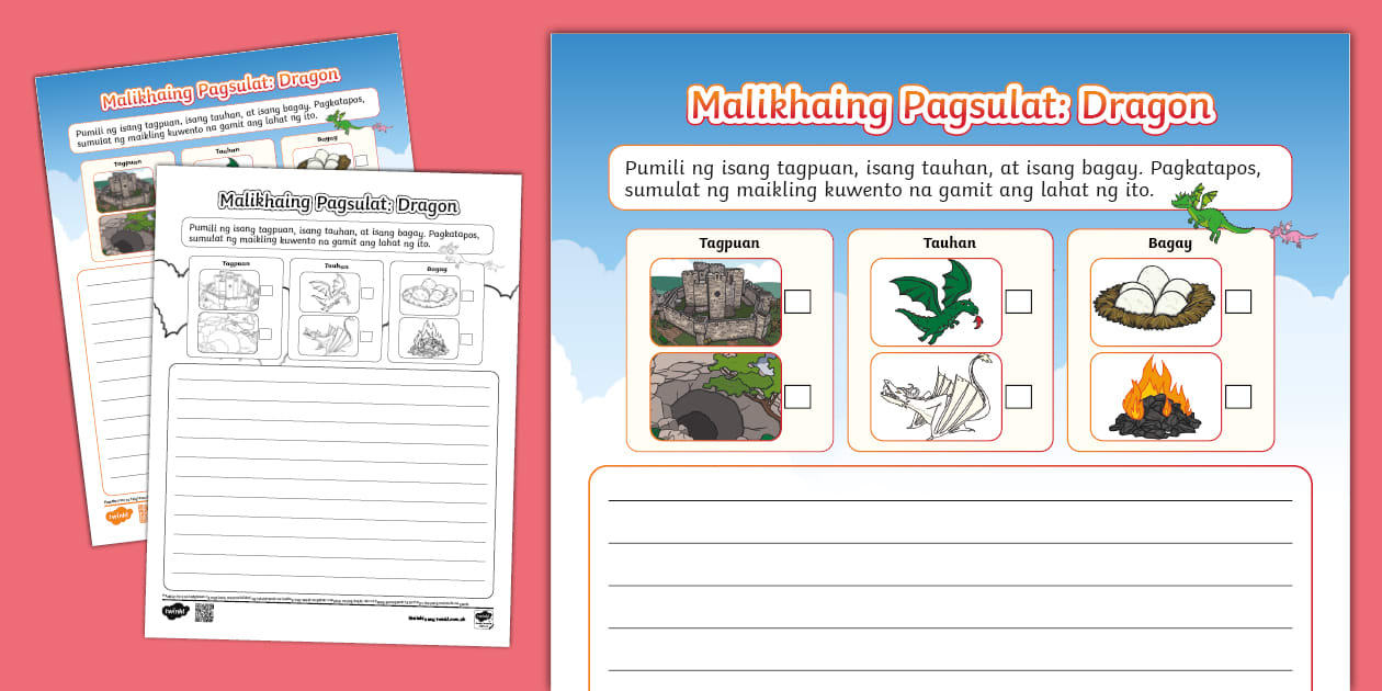 * NEW * Malikhaing Pagsulat: Dragon (teacher made) - Twinkl
