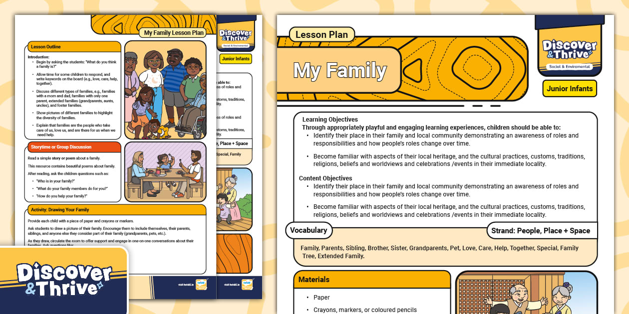 My Family Lesson Plan Social and Environmental Curriculum