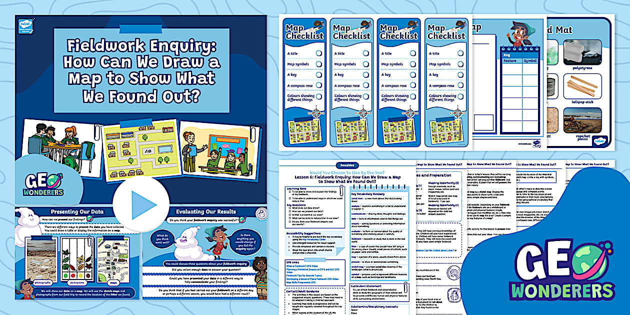 Geo Wonderers KS1: Seasides - Fieldwork Enquiry: How Can We Draw a Map ...