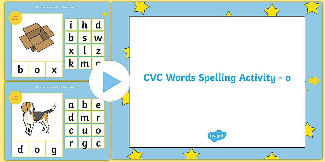 CVC Words 'O' Spelling PowerPoint (teacher made) - Twinkl