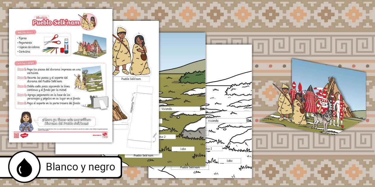 Diorama | Selk´nam | Pueblos Originarios en Chile