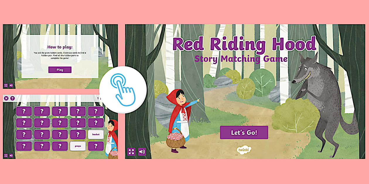 Little Red Riding Hood Interactive Game: Pairing | Twinkl Go