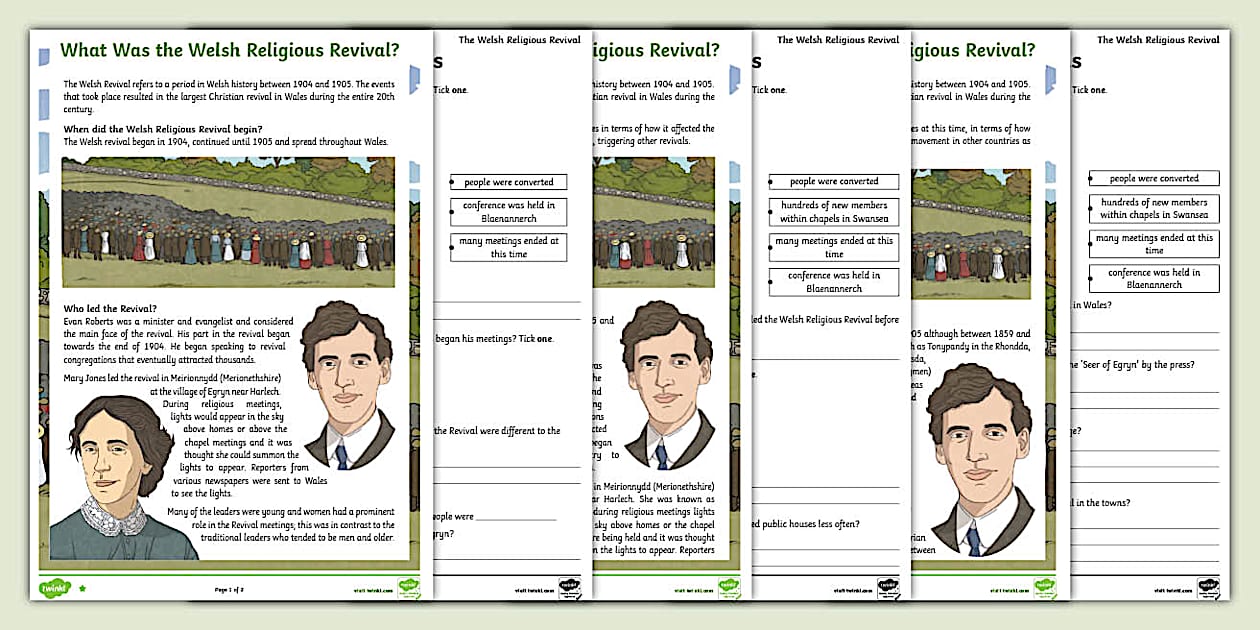 The Welsh Religious Revival 1904–1905 Reading Comprehension
