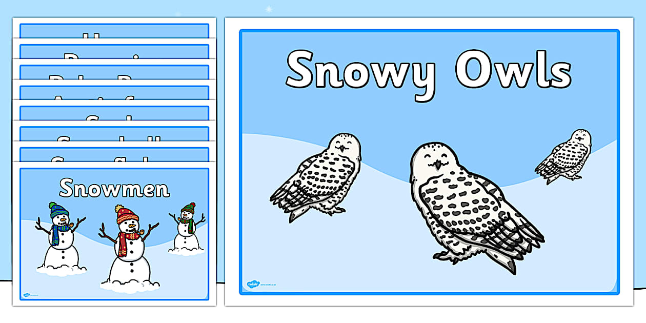 Editable Group Signs (Winter) (teacher made) - Twinkl