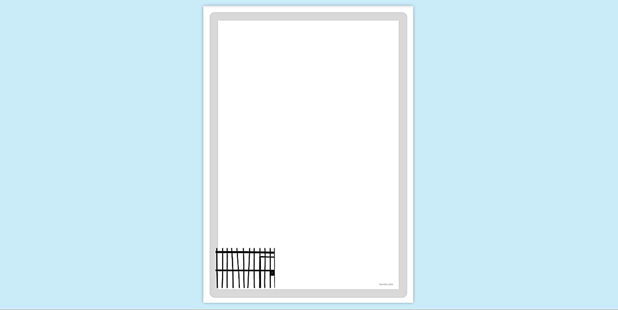 Simple Blank Dungeon Page Border | Page Borders | Twinkl
