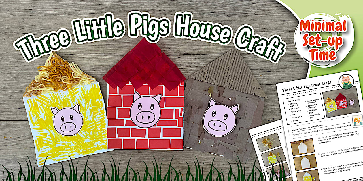 Three Little Pigs House Craft