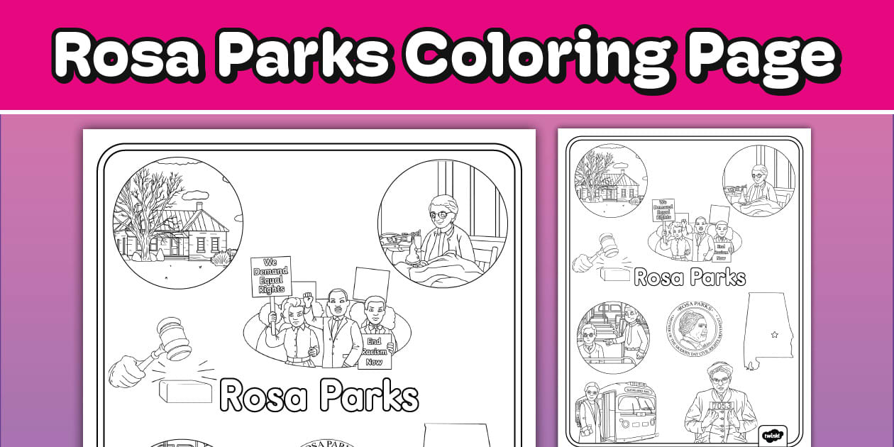 Rosa Parks Coloring Page