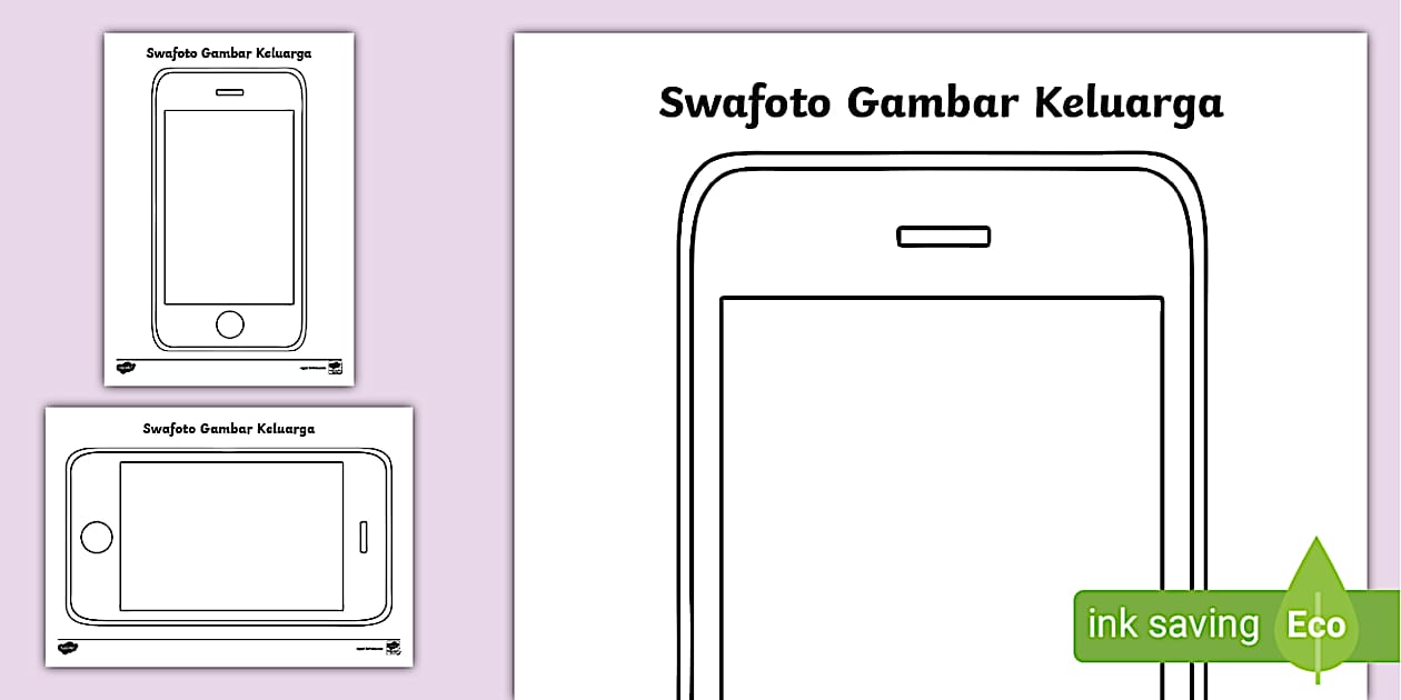 Lembaran Kerja Swafoto Gambar Keluarga Saya