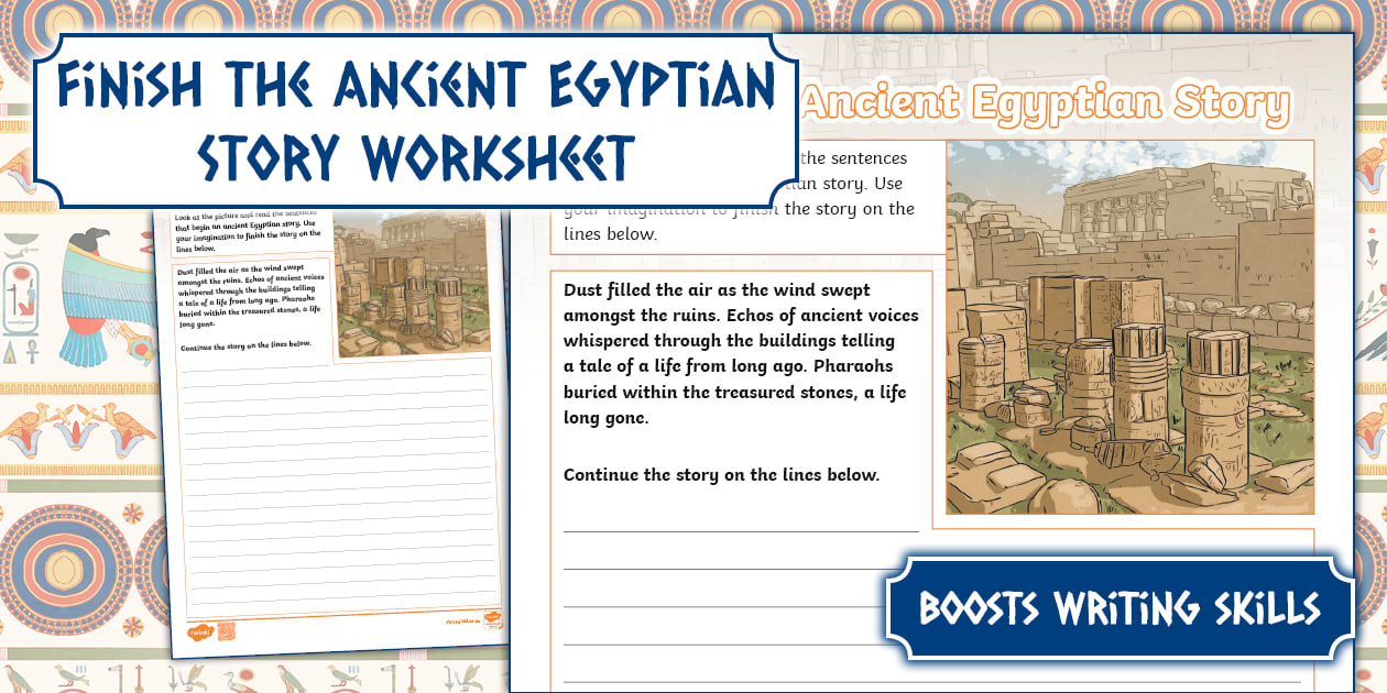 Finish the Ancient Egyptian Story Worksheet