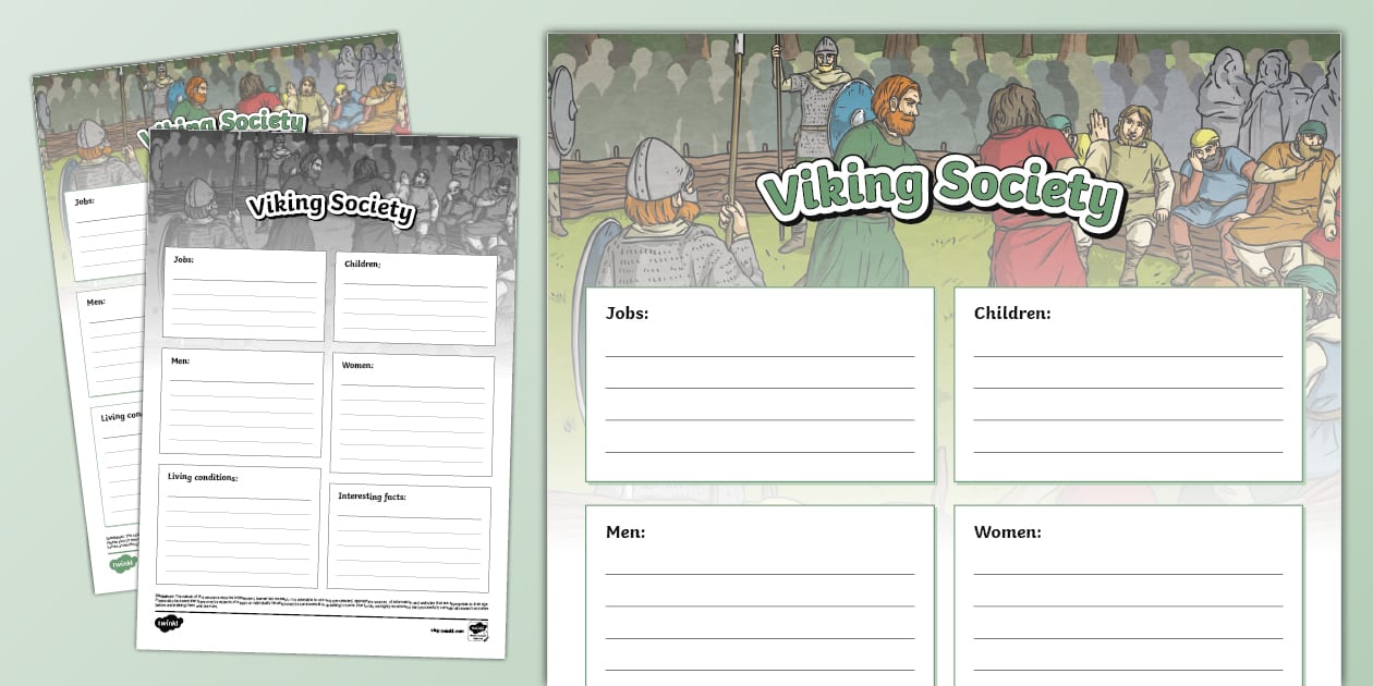 Viking Society Fact File Template (Teacher-Made) - Twinkl