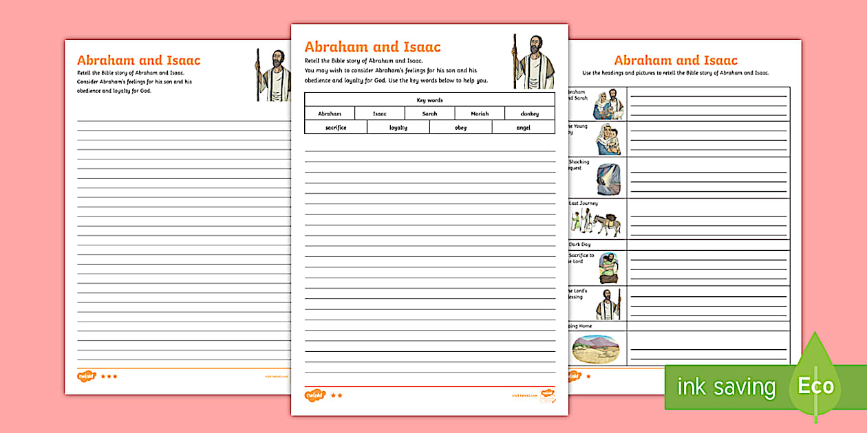 Middle Ability KS2 Abraham and Isaac Writing Differentiated Activity