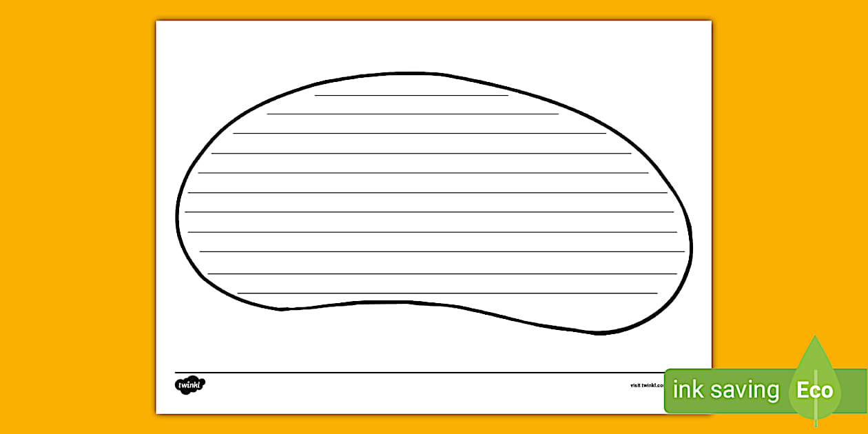 Jelly Bean Writing Template (teacher made) - Twinkl