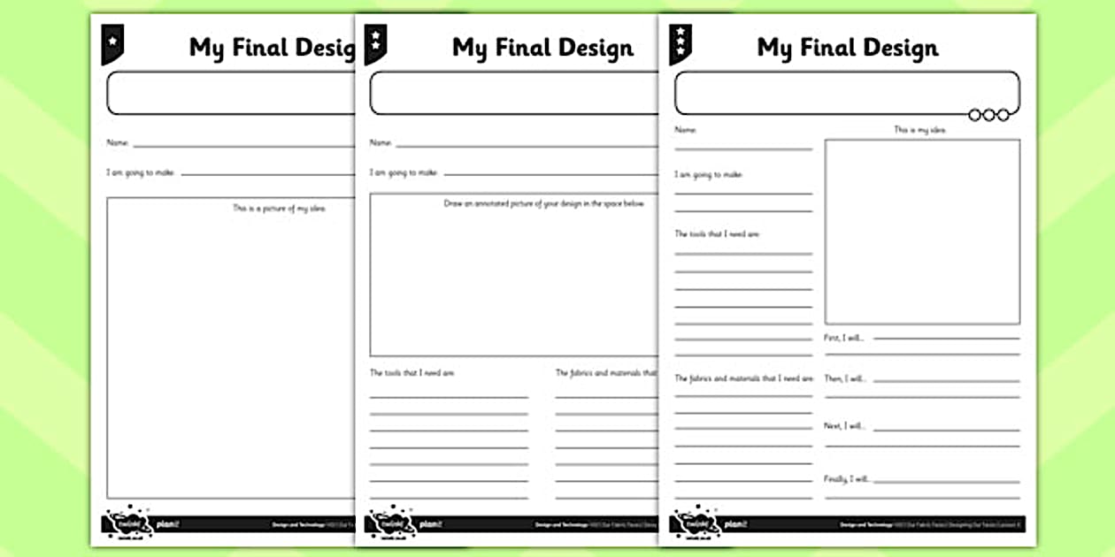 Design Worksheet | Design Templates | Twinkl (Teacher-Made)