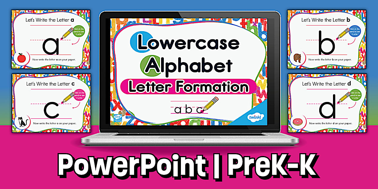 Lowercase Alphabet Letter Formation PowerPoint for PreK-K