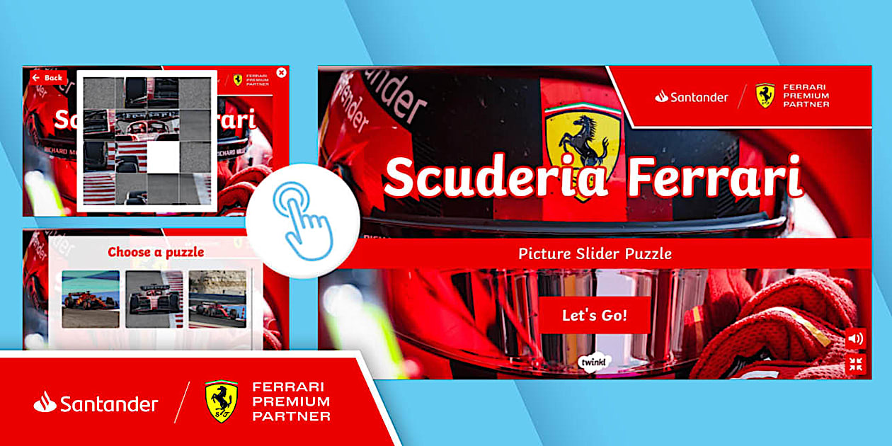 FREE! - Scuderia Ferrari F1: Picture Slider Puzzle - Twinkl