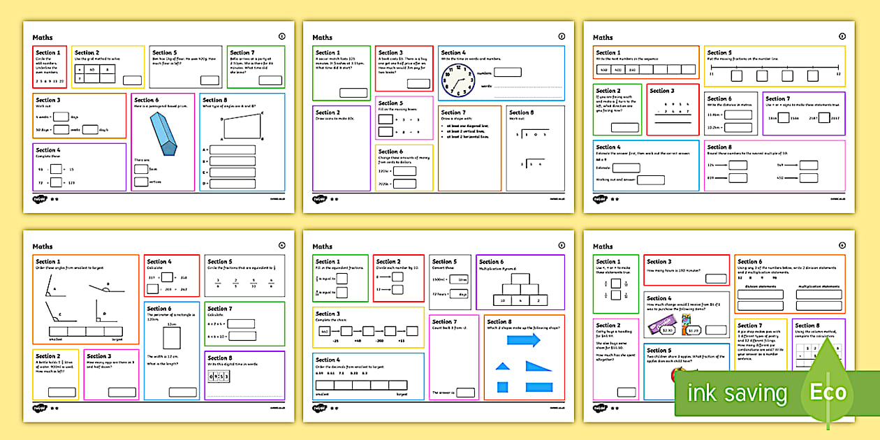 Year 4 Number 2 Maths Activity Mats (teacher made) - Twinkl