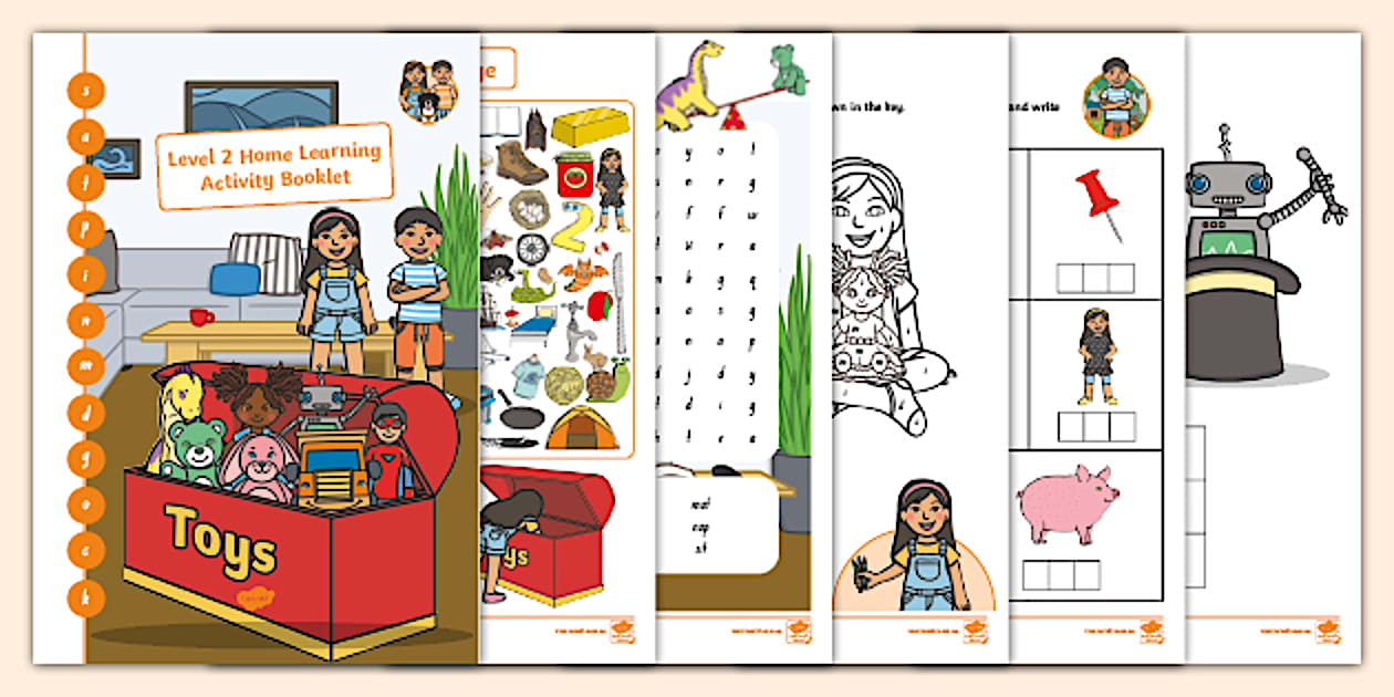 Phonics Home Learning SATPIN Activity Booklet Level 2