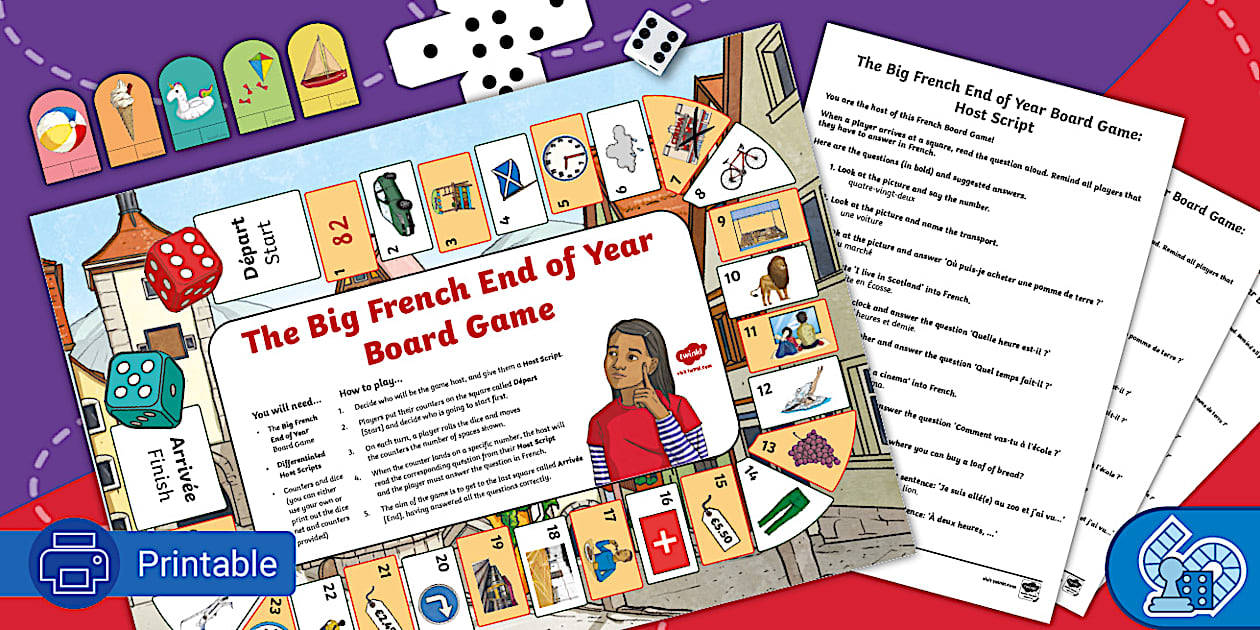 👉 French: Year 4 Revision Board Game