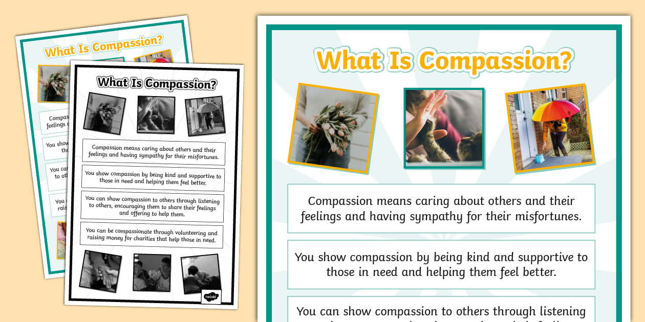 What Is Compassion? Display Poster (teacher made) - Twinkl