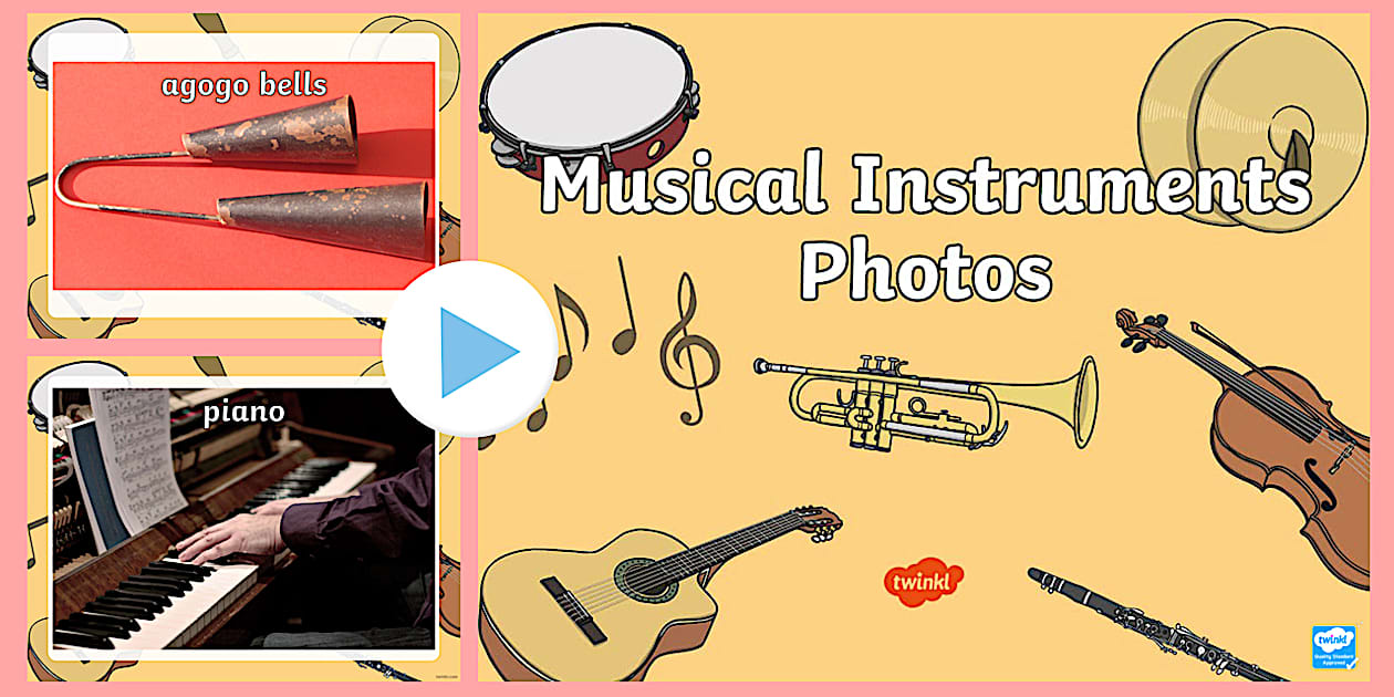Musical Instruments Photo PowerPoint (teacher made) - Twinkl