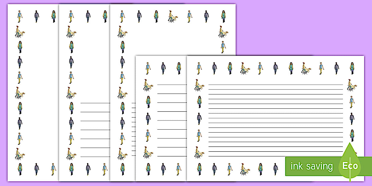 KS2 Let's all Walk to School Page Border Pack (teacher made)