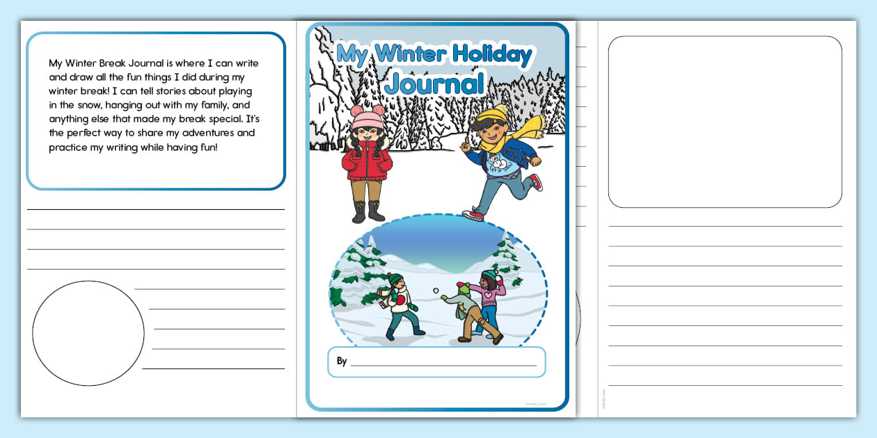 My Winter Break Journal Writing Frame (teacher made)