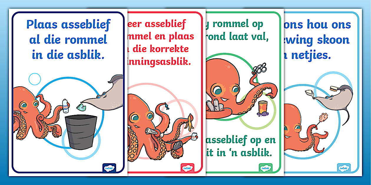 Vullis en Herwinning Vertoon Plakkate (Teacher-Made)